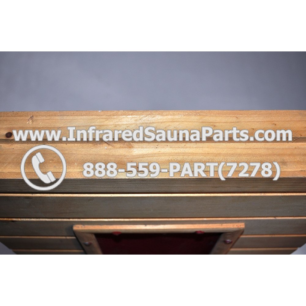 Bench 4 - 25" Ceramic Heater Hemlock Wood with Maroon Grill WOOD BENCH ...