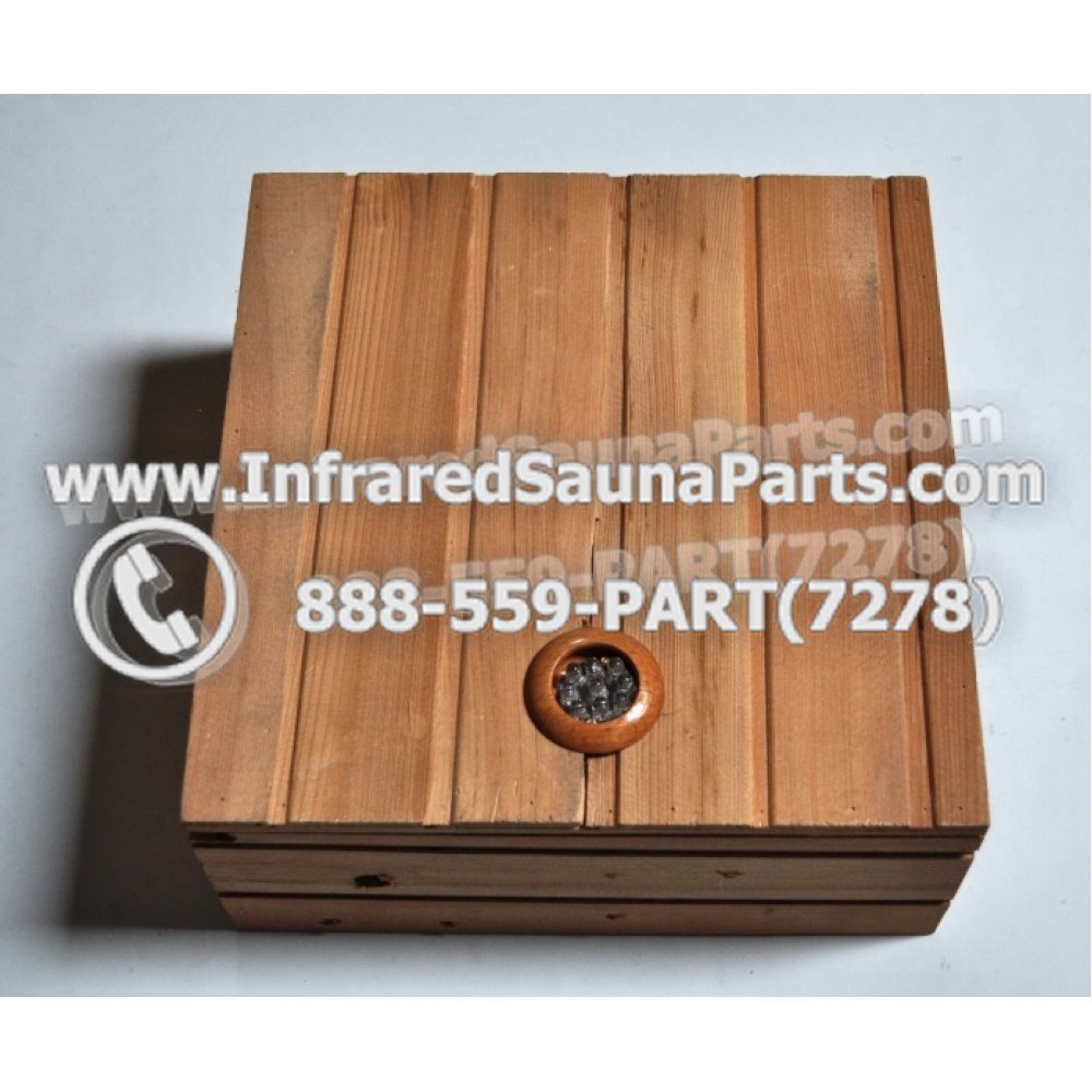 HEMLOCK WOOD STEREO COVER WITH LED LIGHT STYLE 1 WOOD STEREO HOUSINGS