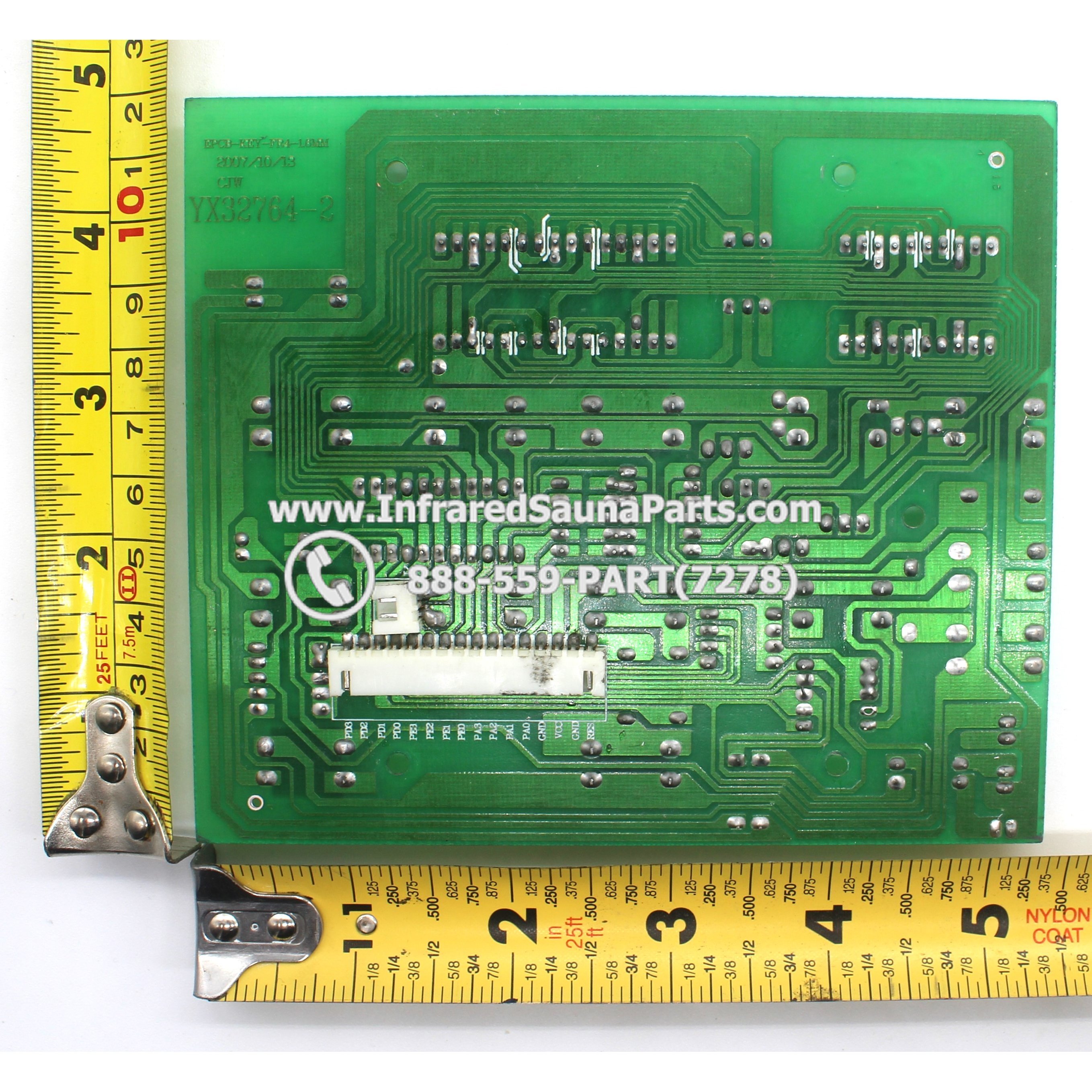CIRCUIT BOARD TOUCHPAD KEYSBACKYARD INFRARED SAUNA YX32764-3 (9 BUTTONS ...
