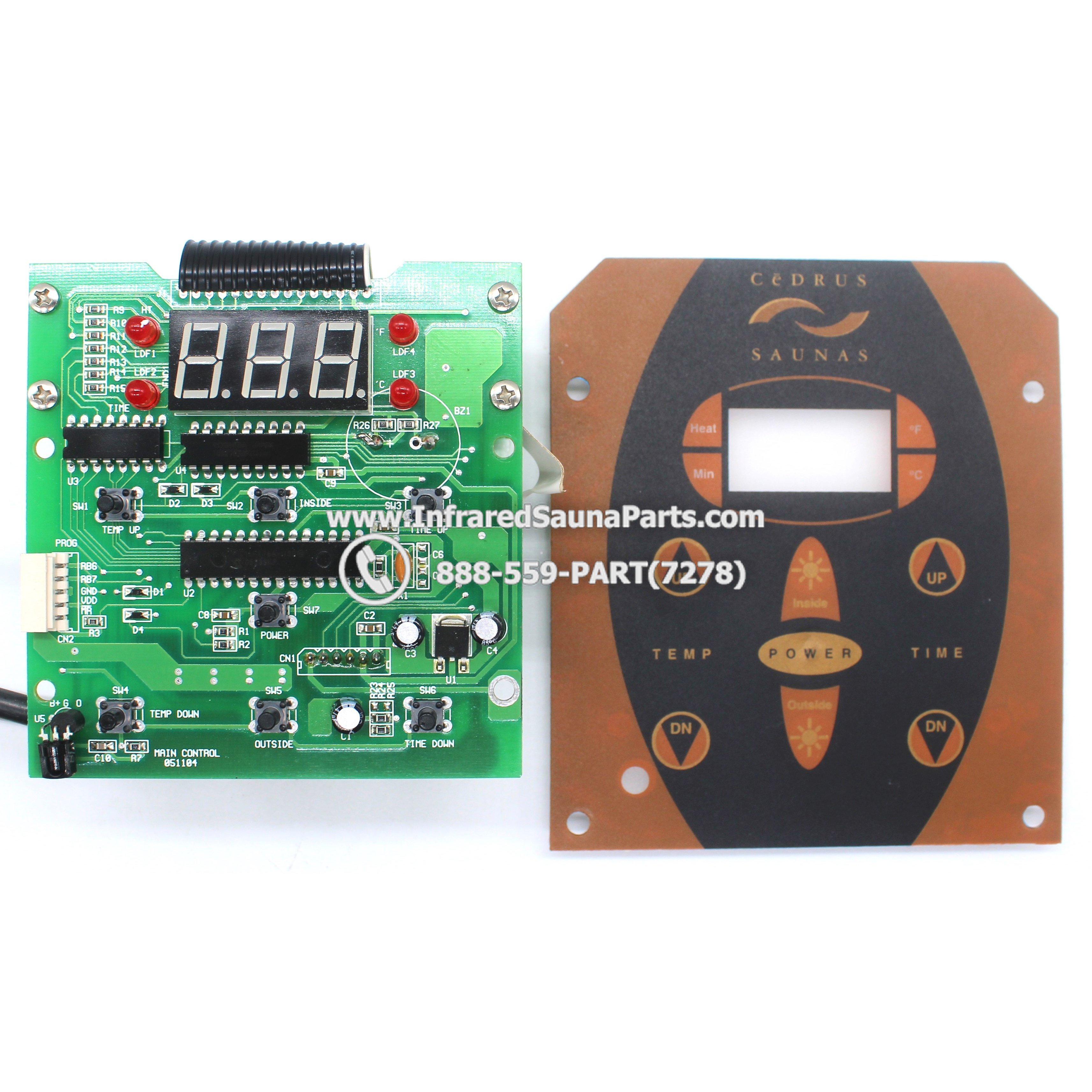 CIRCUIT BOARD WITH FACE PLATE CEDRUS INFRARED SAUNA CIRCUIT BOARDS WITH ...